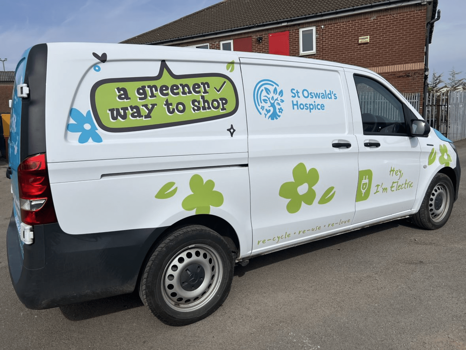 Say hello to our newly wrapped E-Van | St Oswald’s Hospice